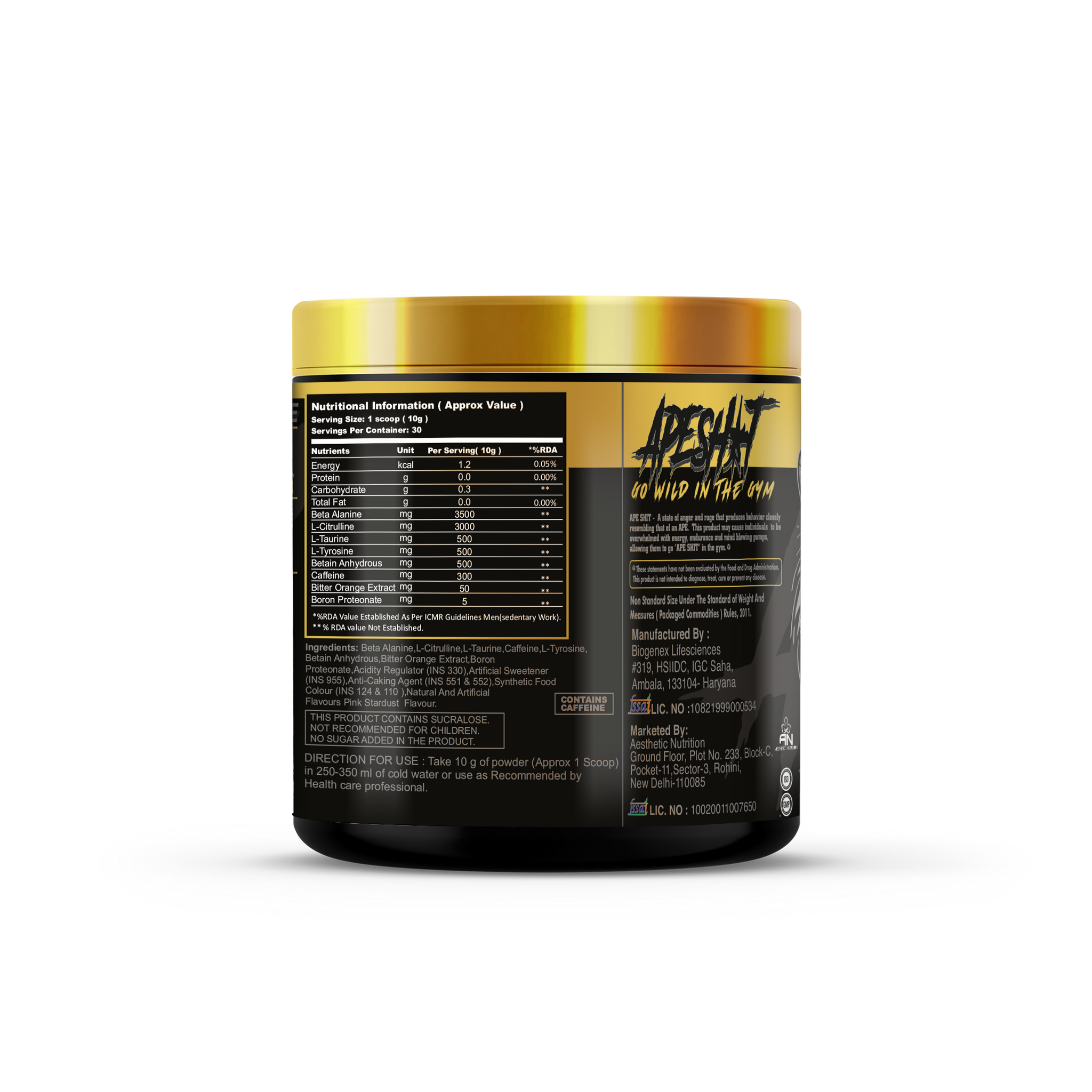APESH*T ALPHA PRE WORKOUT – primeval labs india